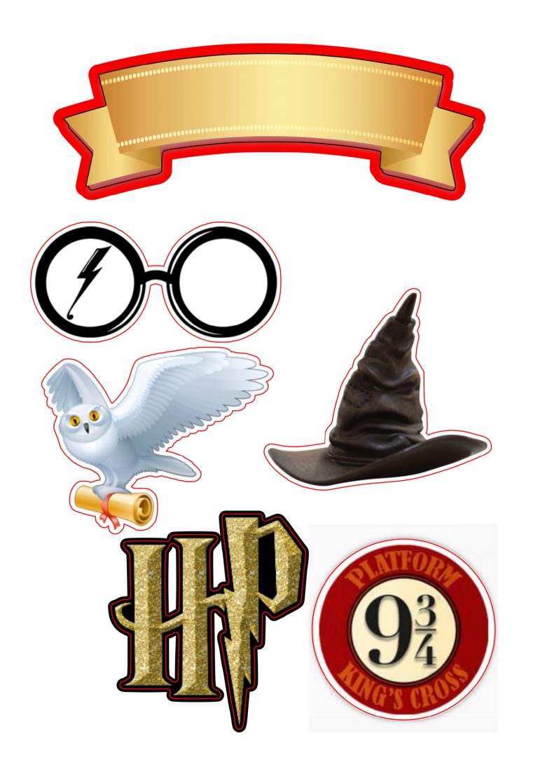 Topo de bolo Harry Potter para imprimir - Arte para toda a festa