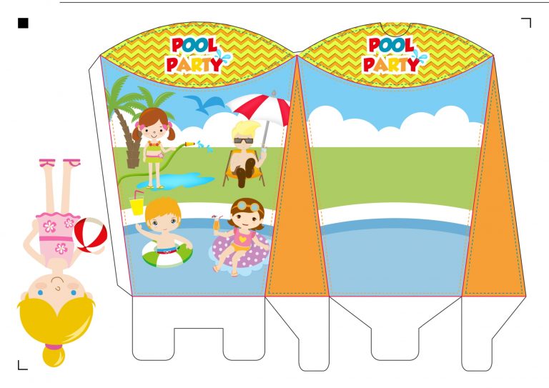 Kit Festa Pool Party para imprimir - Arte para toda a festa