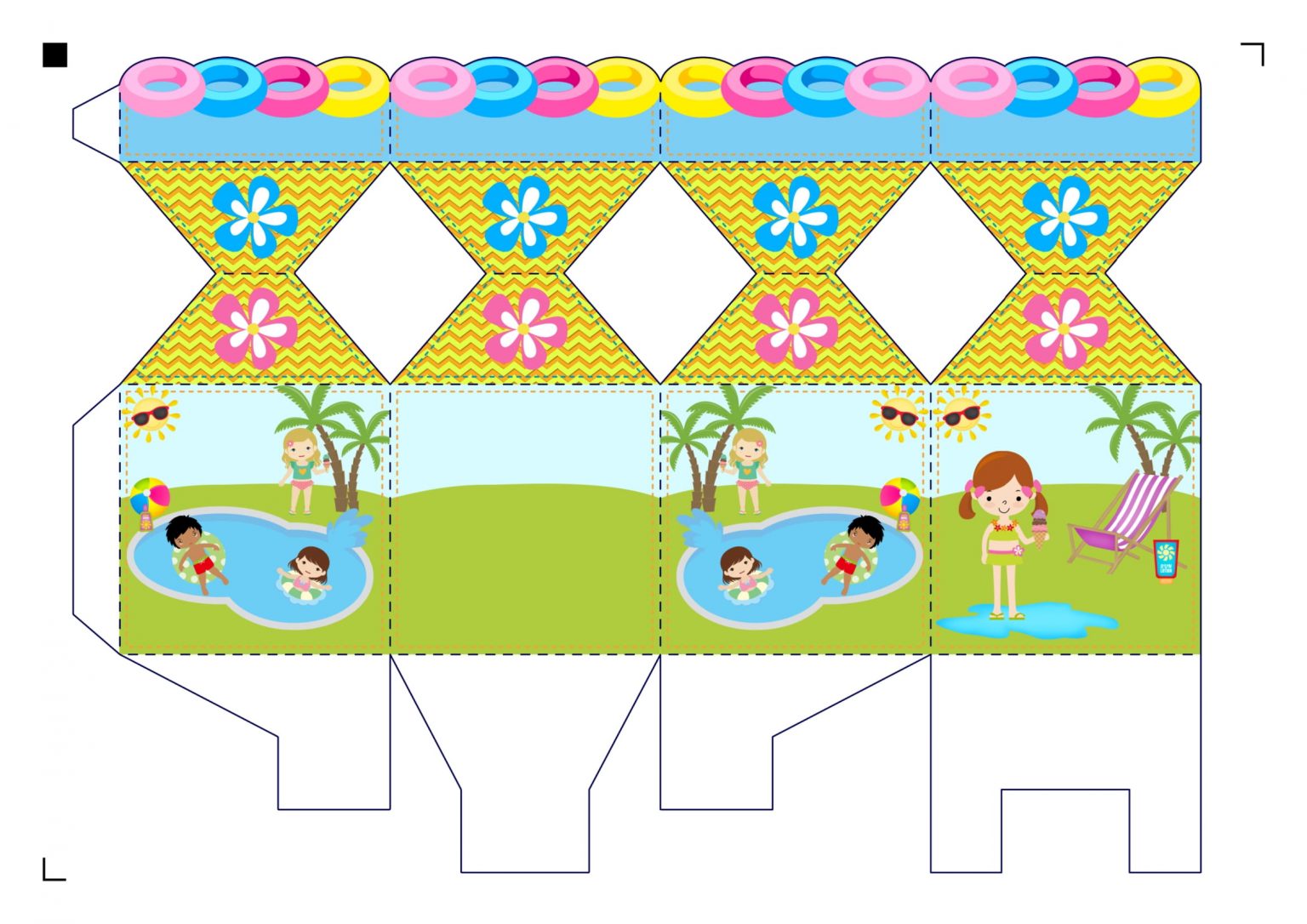 Kit Festa Pool Party para imprimir - Arte para toda a festa