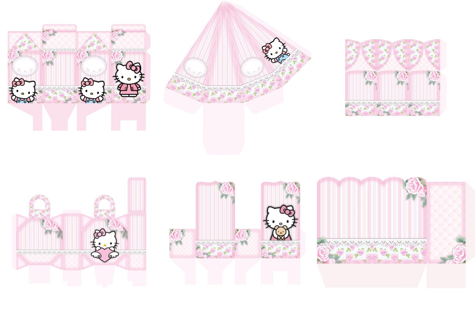 Kit Festa Hello Kitty para imprimir - Arte para toda a festa