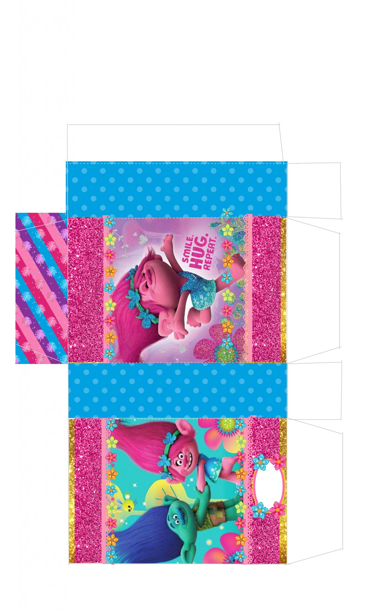 Sacolinha Festa Trolls - OrigamiAmi
