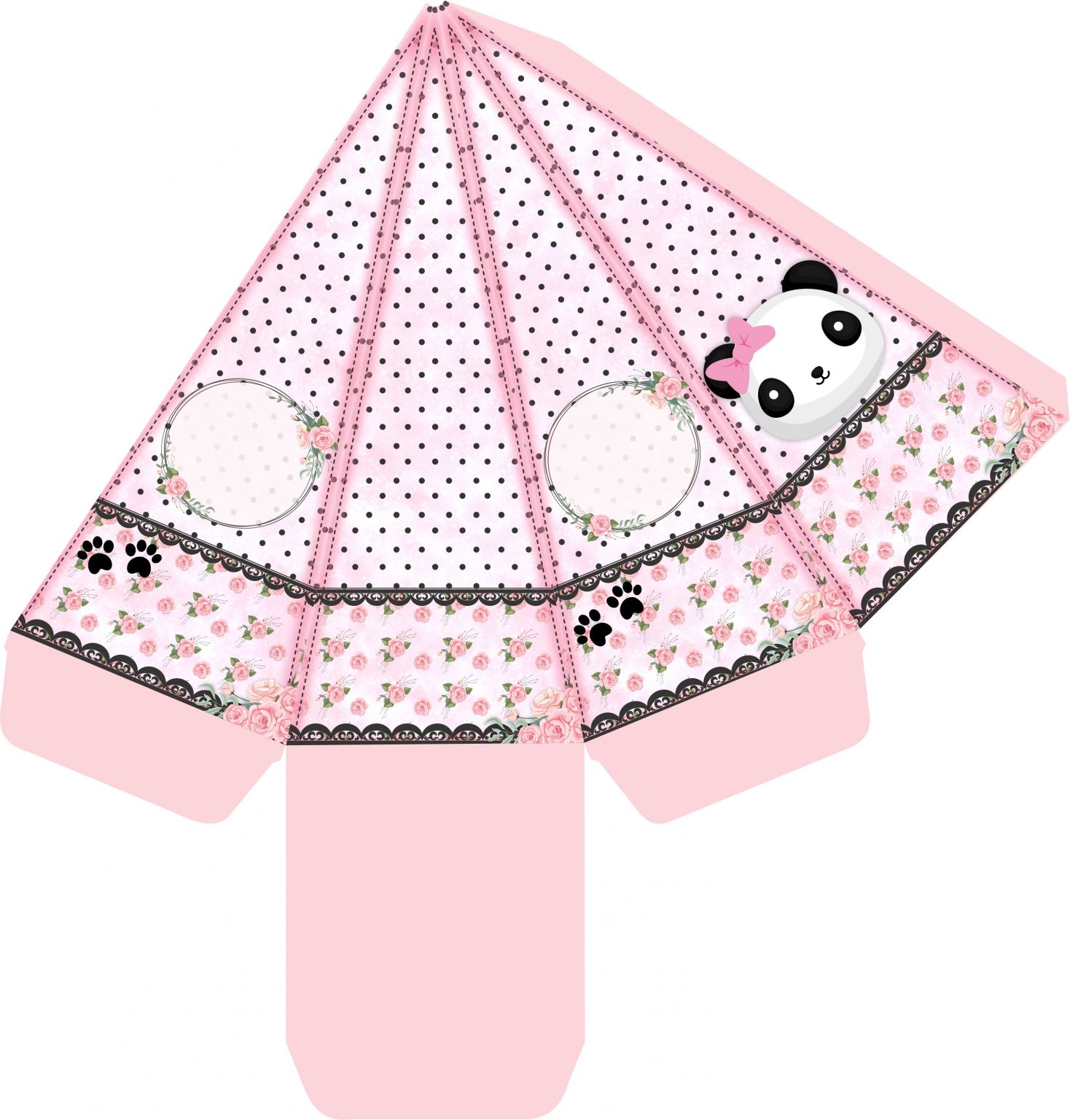 Cone Festa Panda (1) - OrigamiAmi