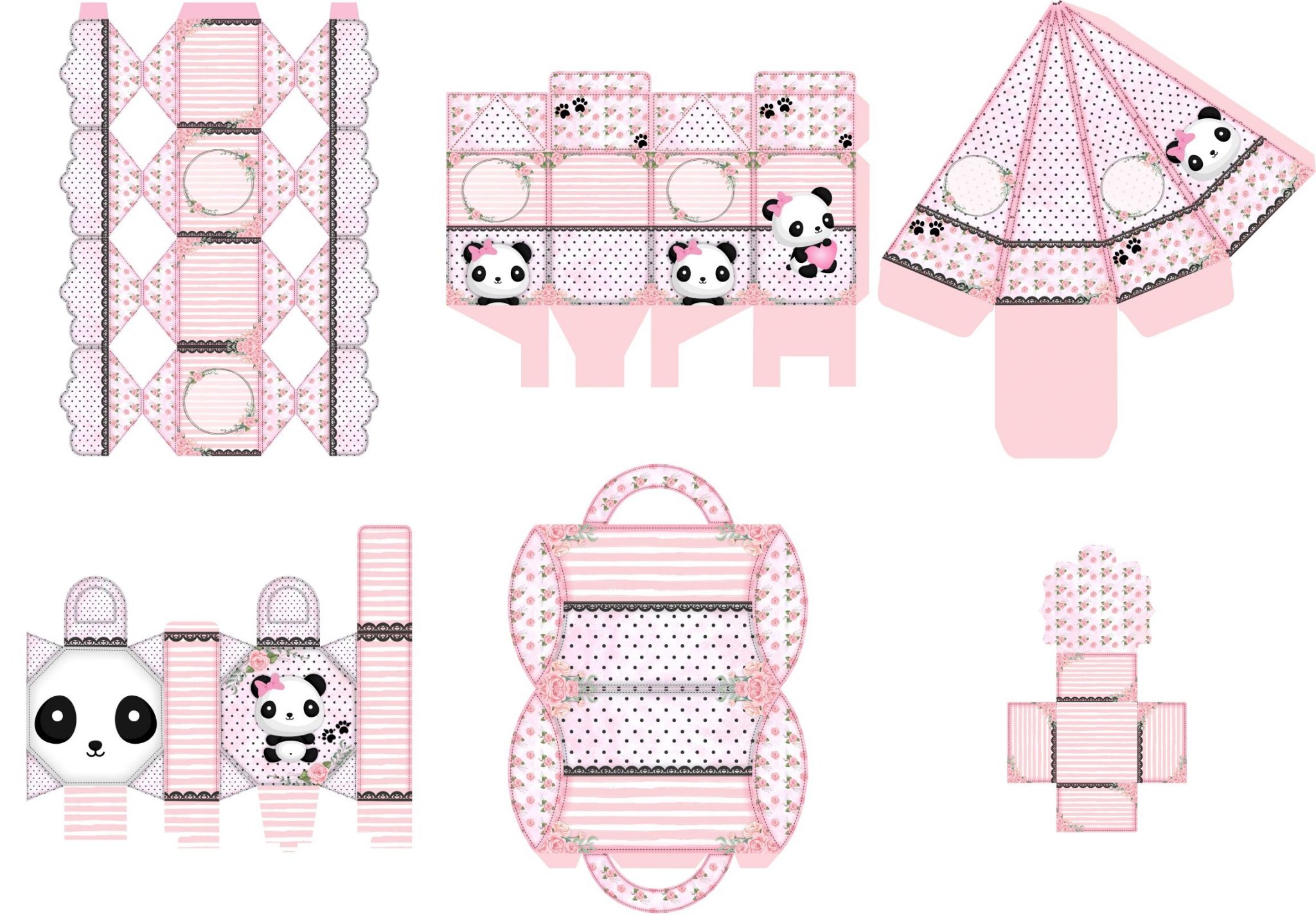 Kit Festa Panda Baby para imprimir - Arte para toda a festa